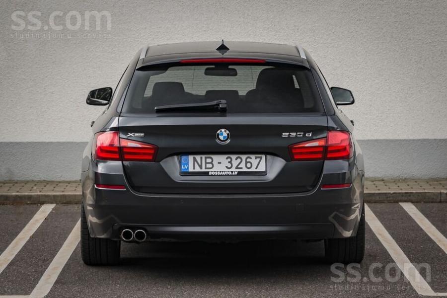 Grey BMW 530 2013 in Riga, with an engine capacity of 3.00 L and mileage of 347 thousand km for 7900 €, photo 6 on AUTOMOTO.COM.LV