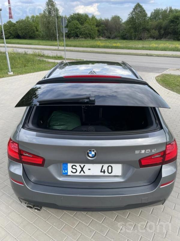 Grey BMW 530 2013 in Riga, with an engine capacity of 3.00 L and mileage of 344 thousand km for 13400 €, photo 7 on AUTOMOTO.COM.LV