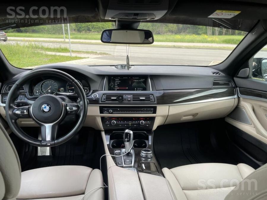 Grey BMW 530 2013 in Riga, with an engine capacity of 3.00 L and mileage of 344 thousand km for 13400 €, photo 12 on AUTOMOTO.COM.LV