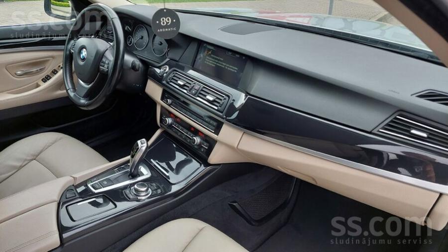 Grey BMW 530 2013 in Riga, with an engine capacity of 3.00 L and mileage of 132 thousand km for 8900 €, photo 12 on AUTOMOTO.COM.LV