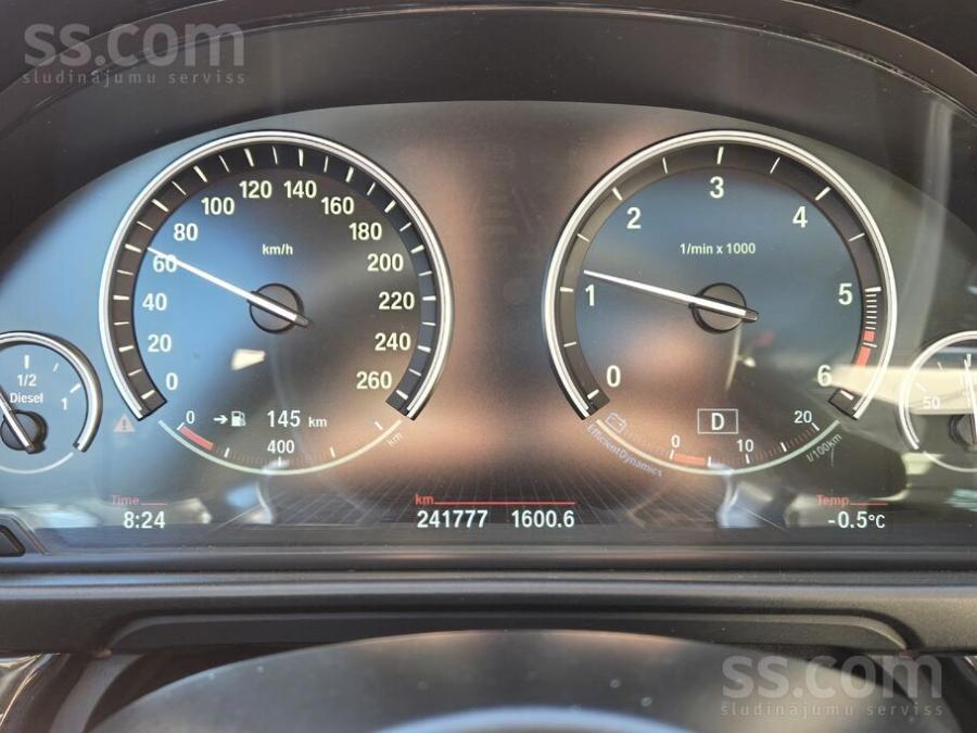 Grey BMW 530 2014 in Riga, with an engine capacity of 3.00 L and mileage of 239 thousand km for 9500 €, photo 13 on AUTOMOTO.COM.LV