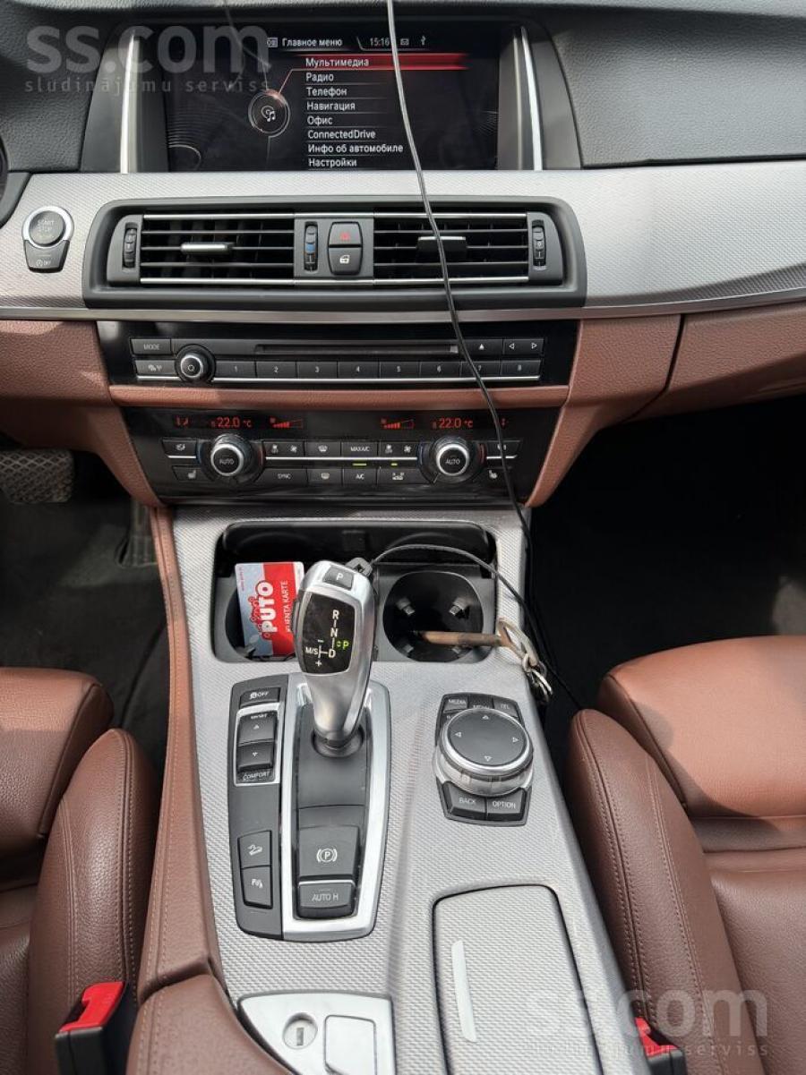 Grey BMW 530 2015 in Riga, with an engine capacity of 3.00 L and mileage of 310 thousand km for 11800 €, photo 12 on AUTOMOTO.COM.LV