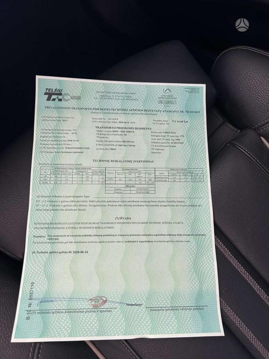 Серый БМВ 530 2018 в Мажейкяй, объемом двигателя 2.00 л и пробегом 78 тыс. км за 25000 €, фото 49 на AUTOMOTO.COM.LV