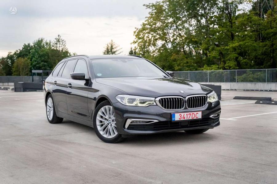 Grey BMW 530 2018 in Vilnius, with an engine capacity of 2.99 L and mileage of 186 thousand km for 21300 €, photo 1 on AUTOMOTO.COM.LV