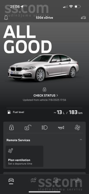BMW 530 2018 in Riga, with an engine capacity of 3.00 L and mileage of 218 thousand km for 26620 €, photo 20 on AUTOMOTO.COM.LV