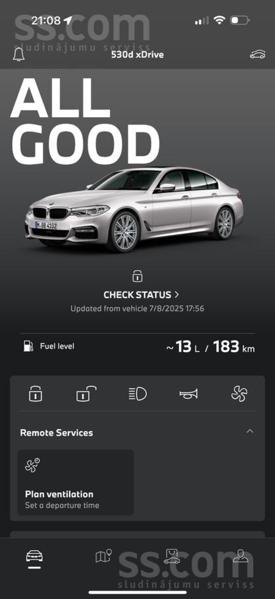 BMW 530 2018 in Riga, with an engine capacity of 3.00 L and mileage of 218 thousand km for 26620 €, photo 20 on AUTOMOTO.COM.LV