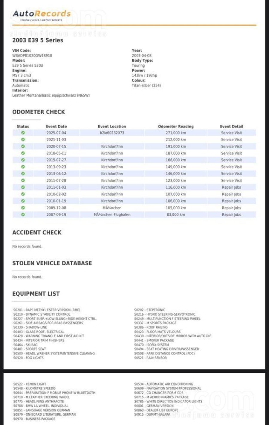 БМВ 530 2004 в Елгава, объемом двигателя 3.00 л и пробегом 272 тыс. км за 5250 €, фото 28 на AUTOMOTO.COM.LV