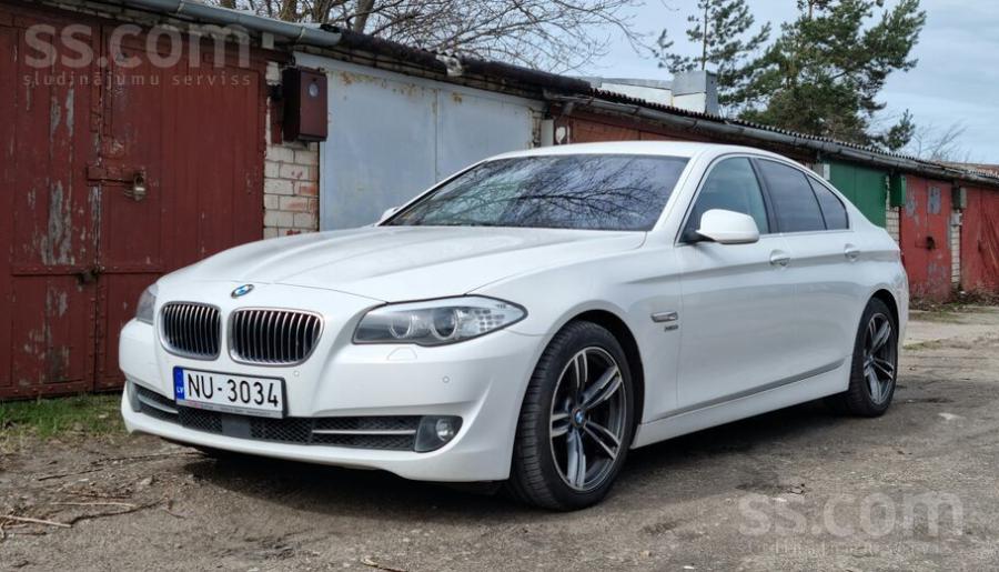 White BMW 530 2012 in Liepaja, with an engine capacity of 3.00 L and mileage of 207 thousand km for 9500 €, photo 2 on AUTOMOTO.COM.LV