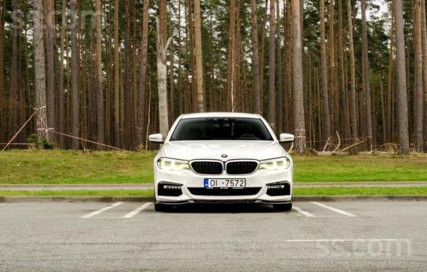 White BMW 530 2017 in Riga, with an engine capacity of 2.00 L and mileage of 120 thousand km for 25190 €, photo 3 on AUTOMOTO.COM.LV