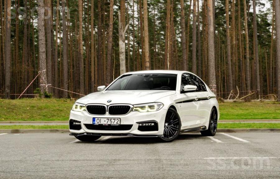 White BMW 530 2017 in Riga, with an engine capacity of 2.00 L and mileage of 120 thousand km for 25190 €, photo 4 on AUTOMOTO.COM.LV