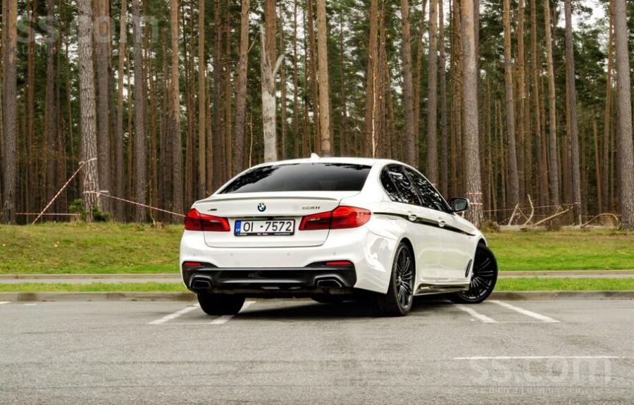 White BMW 530 2017 in Riga, with an engine capacity of 2.00 L and mileage of 120 thousand km for 25190 €, photo 6 on AUTOMOTO.COM.LV
