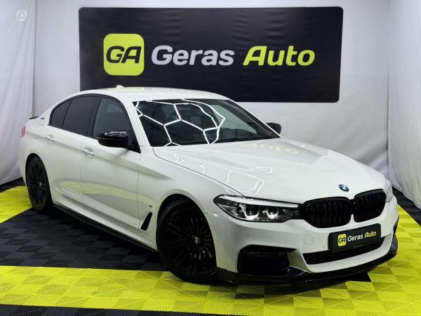 White BMW 530 2017 in Vilnius, with an engine capacity of 2.00 L and mileage of 149 thousand km for 22450 €, photo 3 on AUTOMOTO.COM.LV