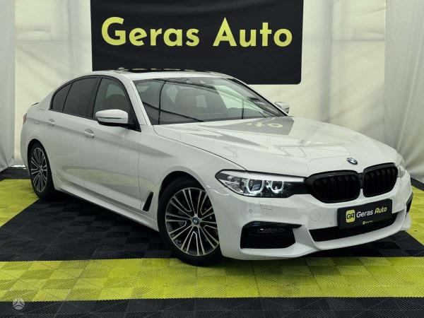 White BMW 530 2017 in Vilnius, with an engine capacity of 2.00 L and mileage of 96 thousand km for 22890 €, photo 3 on AUTOMOTO.COM.LV