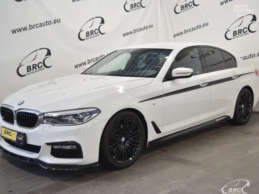 White BMW 530 2017 in Riga, with an engine capacity of 2.00 L and mileage of 133 thousand km for 25900 €, photo 1 on AUTOMOTO.COM.LV