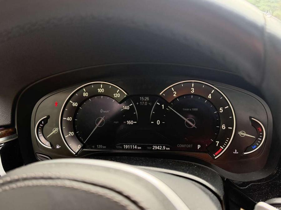 White BMW 530 2017 in Klaipeda, with an engine capacity of 2.00 L and mileage of 191 thousand km for 18400 €, photo 18 on AUTOMOTO.COM.LV