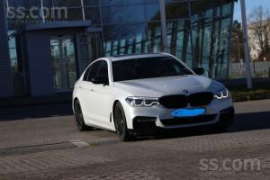 White BMW 530 2017 in Riga, with an engine capacity of 3.00 L and mileage of 158 thousand km for 29700 €, photo 5 on AUTOMOTO.COM.LV