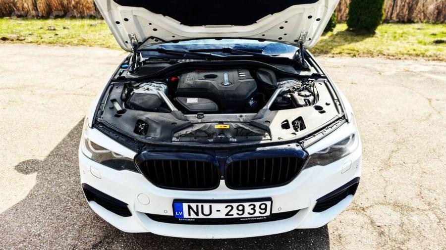White BMW 530 2018 in Jelgava, with an engine capacity of 2.00 L and mileage of 201 thousand km for 23200 €, photo 16 on AUTOMOTO.COM.LV