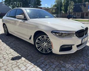 White BMW 530 2018 in Riga, with an engine capacity of 2.00 L and mileage of 97 thousand km for 28400 €, photo  on AUTOMOTO.COM.LV