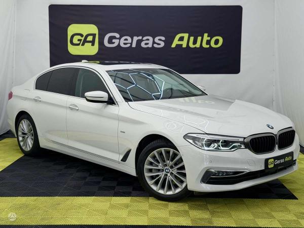 White BMW 530 2018 in Vilnius, with an engine capacity of 2.00 L and mileage of 83 thousand km for 25400 €, photo 3 on AUTOMOTO.COM.LV