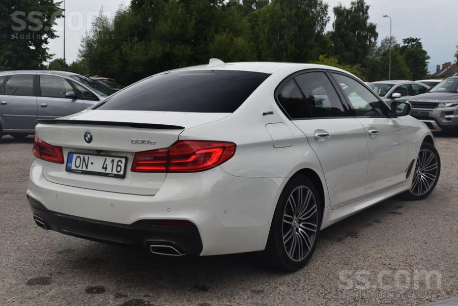 White BMW 530 2018 in Kuldiga, with an engine capacity of 2.00 L and mileage of 0 thousand km for 26550 €, photo 3 on AUTOMOTO.COM.LV