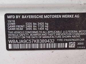 White BMW 530 2019 in Vilnius, with an engine capacity of 2.00 L and mileage of 247 thousand km for 10700 €, photo 25 on AUTOMOTO.COM.LV