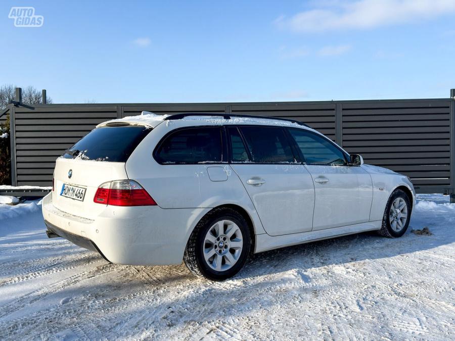 White BMW 530 2007 in Vilnius, with an engine capacity of 3.00 L and mileage of 337 thousand km for 4900 €, photo 7 on AUTOMOTO.COM.LV