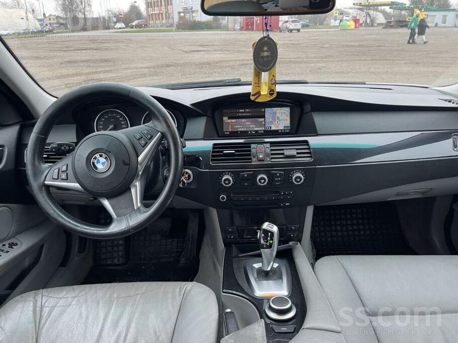 White BMW 530 2008 in Talsi, with an engine capacity of 3.00 L and mileage of 466 thousand km for 4900 €, photo 4 on AUTOMOTO.COM.LV