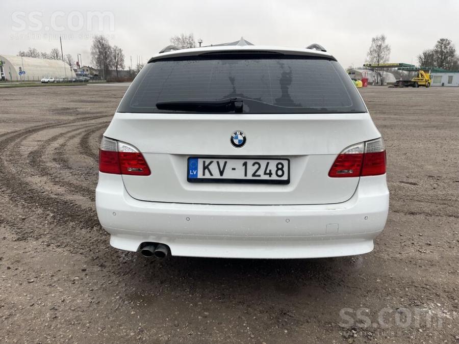 White BMW 530 2008 in Talsi, with an engine capacity of 3.00 L and mileage of 466 thousand km for 4900 €, photo 6 on AUTOMOTO.COM.LV
