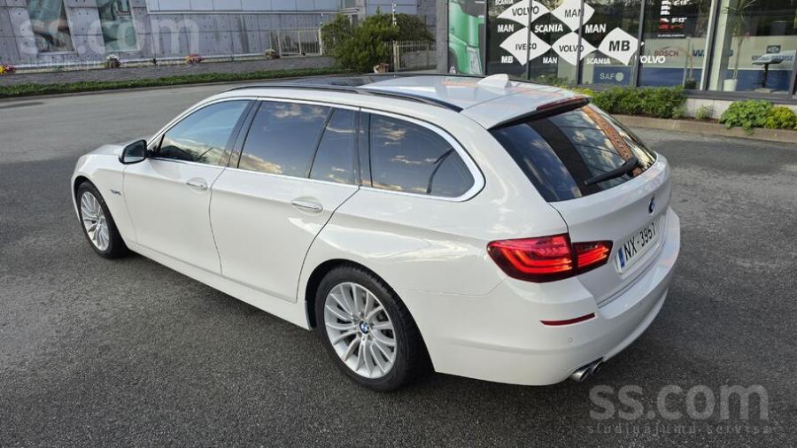 White BMW 530 2013 in Riga, with an engine capacity of 3.00 L and mileage of 333 thousand km for 12000 €, photo 4 on AUTOMOTO.COM.LV