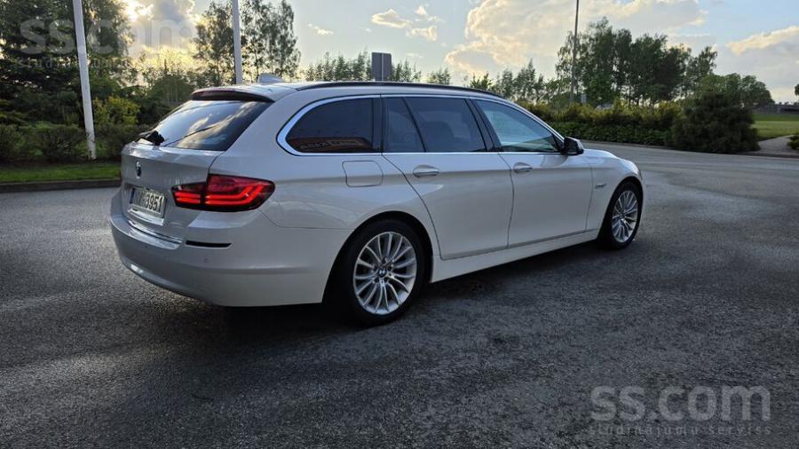 White BMW 530 2013 in Riga, with an engine capacity of 3.00 L and mileage of 333 thousand km for 12000 €, photo 5 on AUTOMOTO.COM.LV