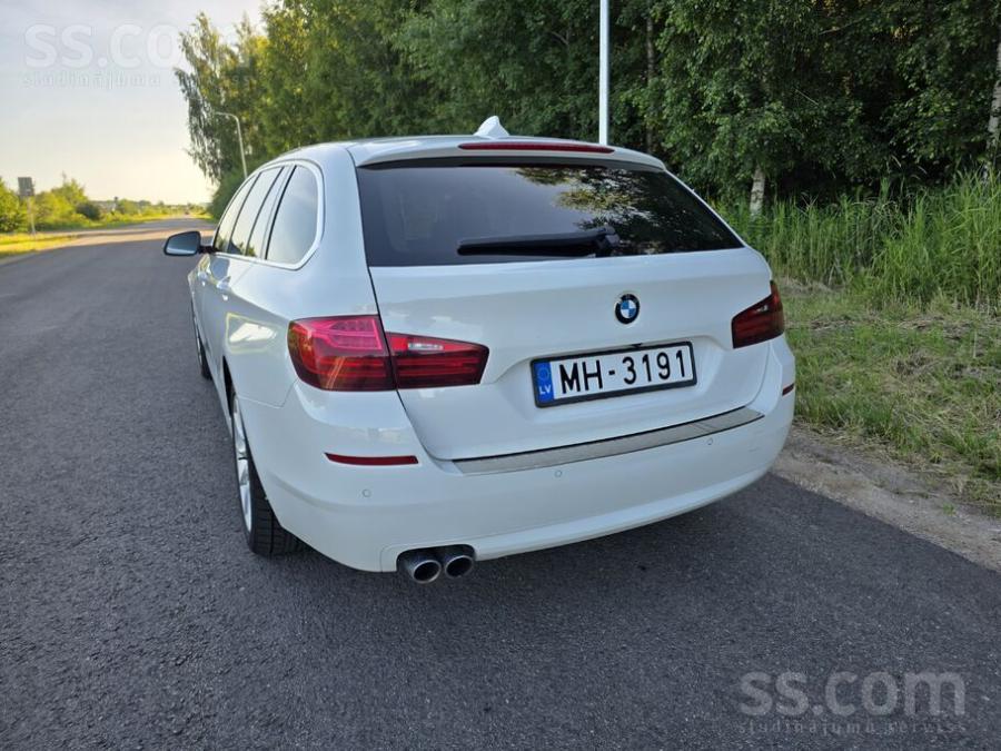 White BMW 530 2013 in Riga, with an engine capacity of 3.00 L and mileage of 372 thousand km for 12000 €, photo 8 on AUTOMOTO.COM.LV