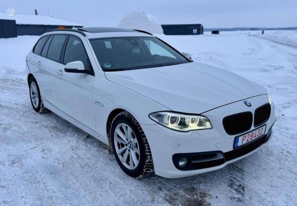 White BMW 530 2014 in Vilnius, with an engine capacity of 2.99 L and mileage of 265 thousand km for 12299 €, photo 1 on AUTOMOTO.COM.LV