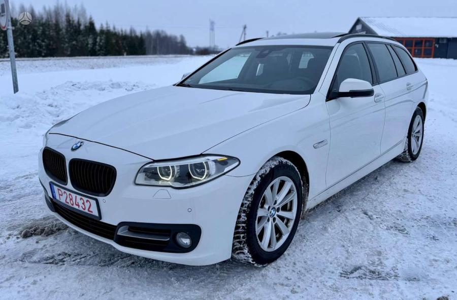 White BMW 530 2014 in Vilnius, with an engine capacity of 2.99 L and mileage of 265 thousand km for 12299 €, photo 4 on AUTOMOTO.COM.LV