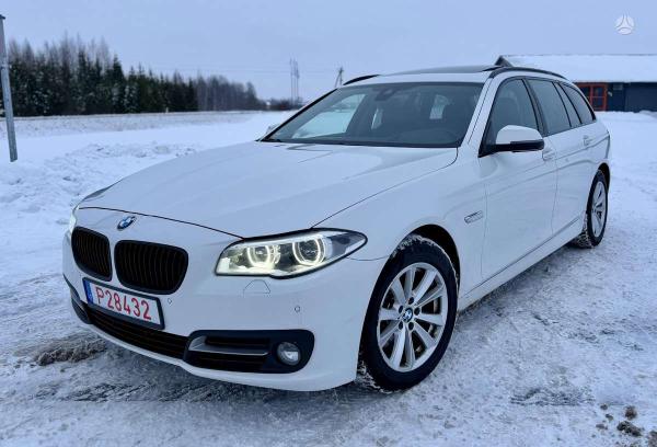 White BMW 530 2014 in Vilnius, with an engine capacity of 2.99 L and mileage of 265 thousand km for 12299 €, photo 5 on AUTOMOTO.COM.LV