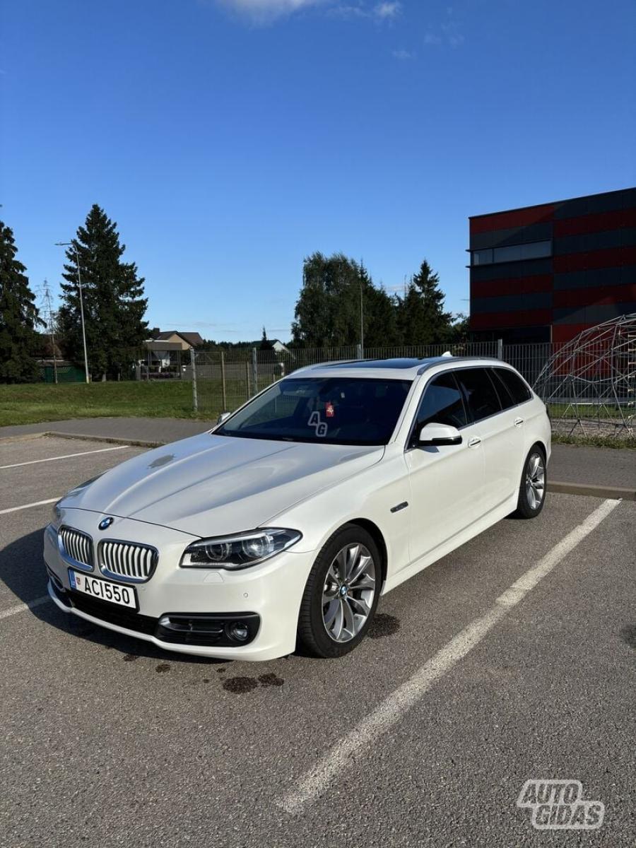 White BMW 530 2014 in Vilnius, with an engine capacity of 3.00 L and mileage of 218 thousand km for 14200 €, photo 1 on AUTOMOTO.COM.LV