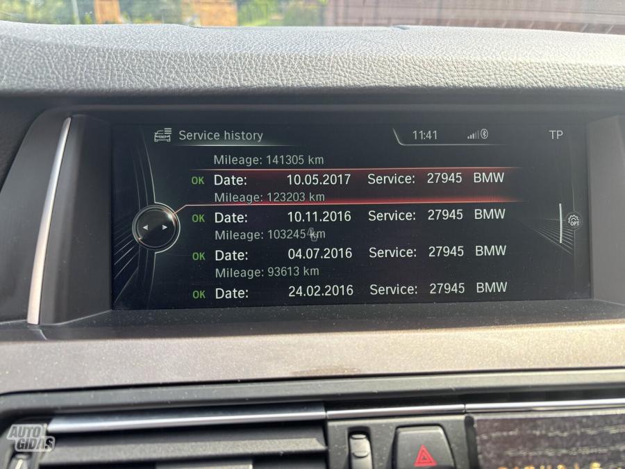 White BMW 530 2014 in Vilnius, with an engine capacity of 3.00 L and mileage of 218 thousand km for 14200 €, photo 33 on AUTOMOTO.COM.LV