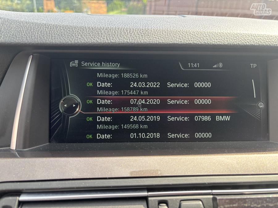 White BMW 530 2014 in Vilnius, with an engine capacity of 3.00 L and mileage of 218 thousand km for 14200 €, photo 34 on AUTOMOTO.COM.LV