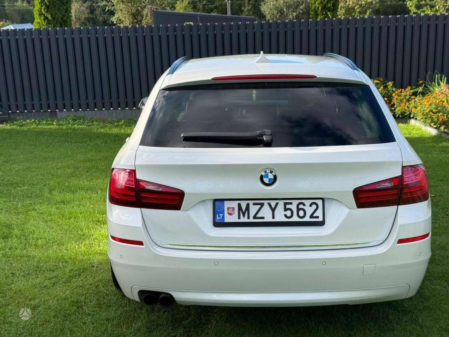 White BMW 530 2015 in Vilnius, with an engine capacity of 2.99 L and mileage of 269 thousand km for 10450 €, photo 15 on AUTOMOTO.COM.LV