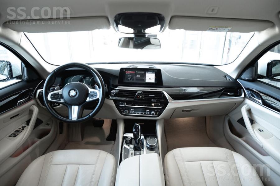 White BMW 530 2018 in Riga, with an engine capacity of 3.00 L and mileage of 156 thousand km for 4200 €, photo 6 on AUTOMOTO.COM.LV