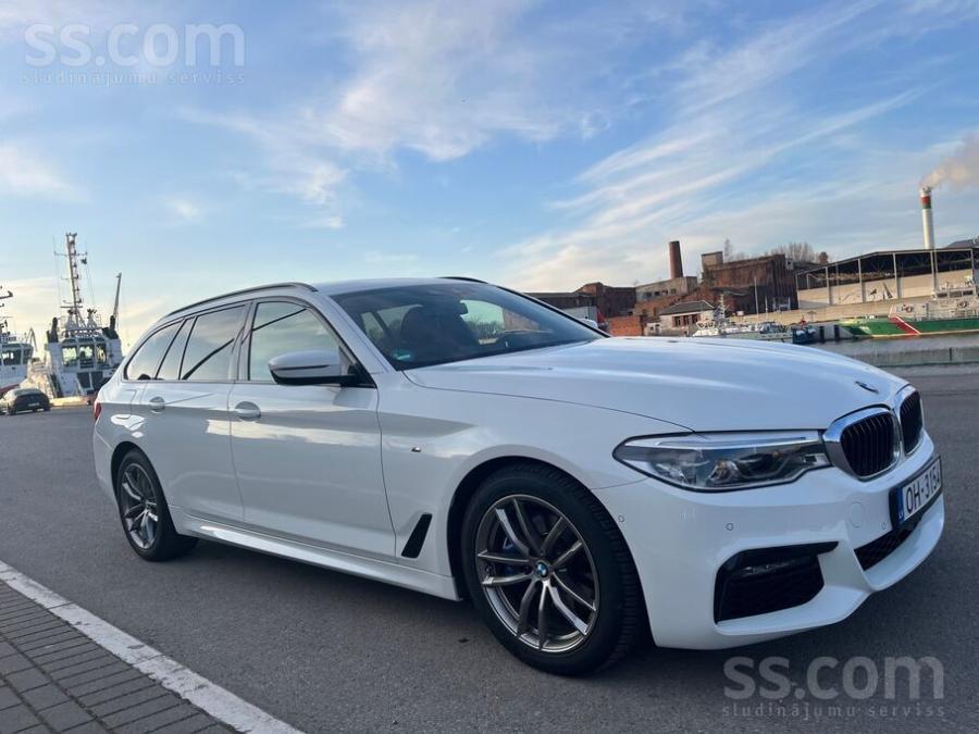 White BMW 530 2019 in Liepaja, with an engine capacity of 3.00 L and mileage of 162 thousand km for 26500 €, photo 1 on AUTOMOTO.COM.LV
