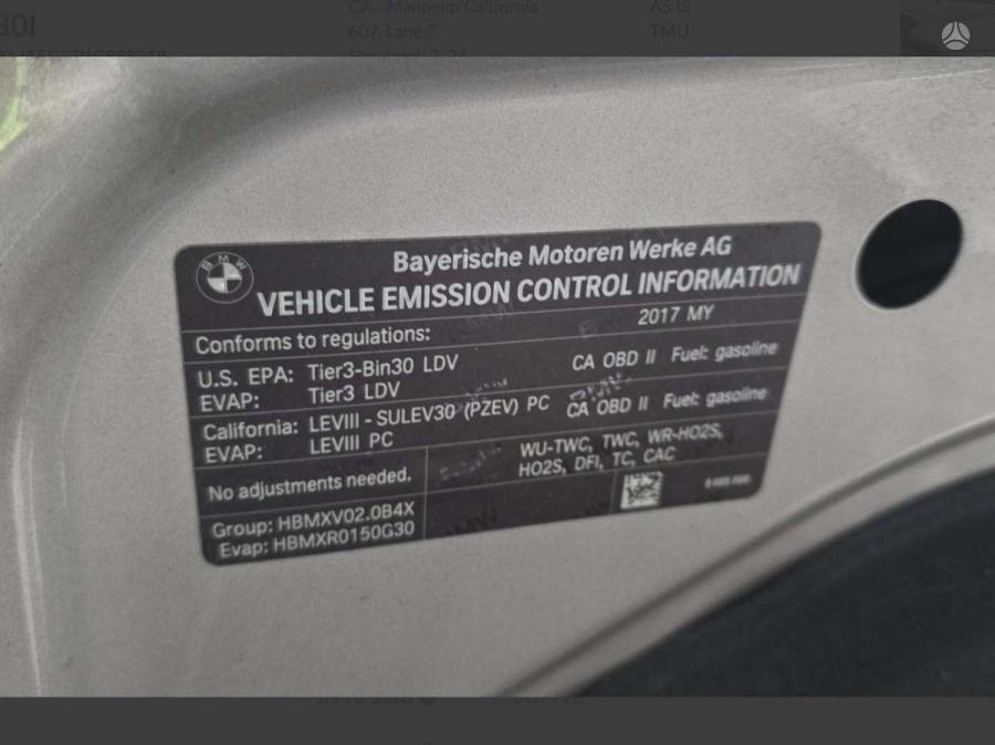 Yellow BMW 530 2017 in Ukmerge, with an engine capacity of 2.00 L and mileage of 222 thousand km for 13100 €, photo 18 on AUTOMOTO.COM.LV