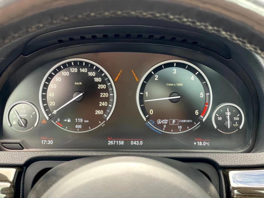 Black BMW 535 2014 in Riga, with an engine capacity of 3.00 L and mileage of 267 thousand km for 17490 €, photo 20 on AUTOMOTO.COM.LV