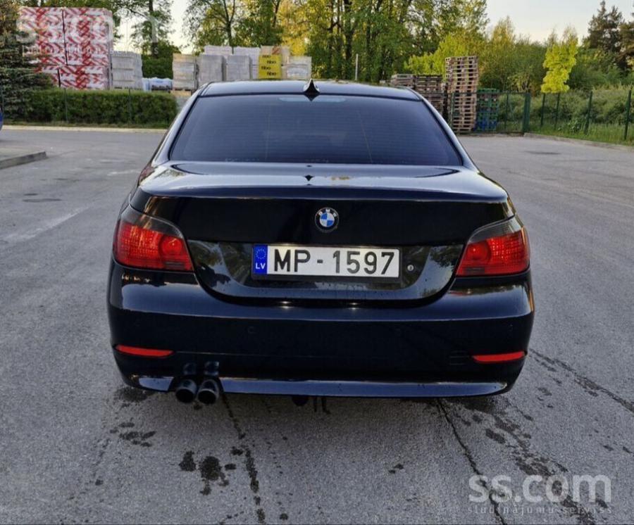 Black BMW 535 2005 in Dobele, with an engine capacity of 3.50 L and mileage of 324 thousand km for 5750 €, photo 6 on AUTOMOTO.COM.LV