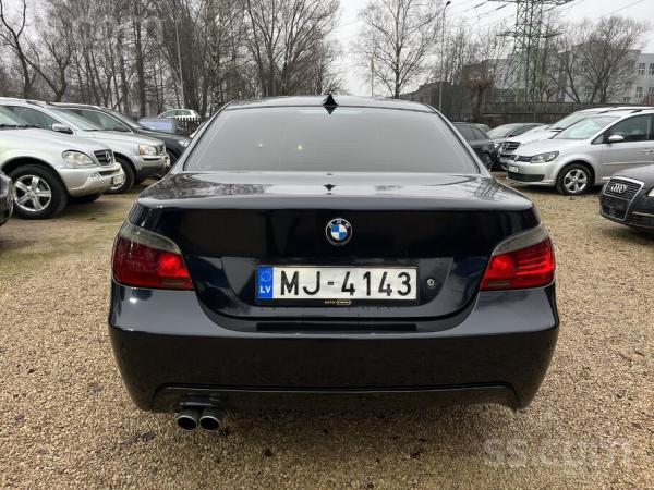 Black BMW 535 2005 in Riga, with an engine capacity of 3.00 L and mileage of 0 thousand km for 6990 €, photo 6 on AUTOMOTO.COM.LV