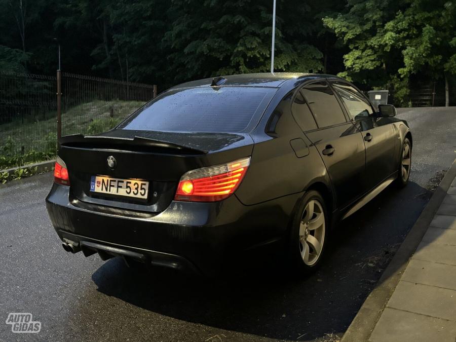Black BMW 535 2005 in Vilnius, with an engine capacity of 3.00 L and mileage of 386 thousand km for 4555 €, photo 8 on AUTOMOTO.COM.LV