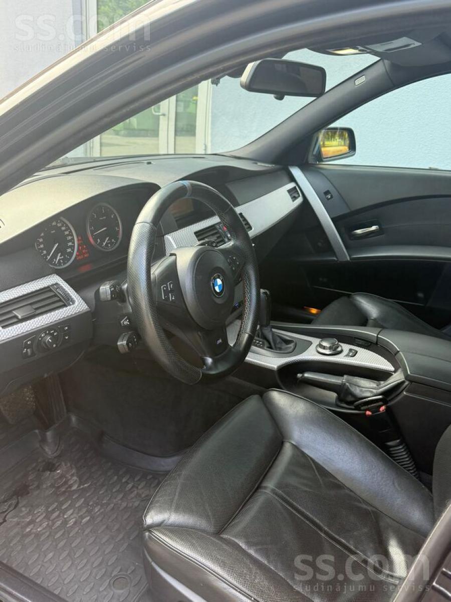 Black BMW 535 2005 in Riga, with an engine capacity of 3.00 L and mileage of 0 thousand km for 5500 €, photo 10 on AUTOMOTO.COM.LV