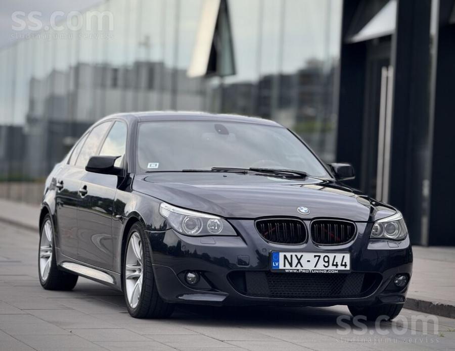 Black BMW 535 2006 in Riga, with an engine capacity of 3.00 L and mileage of 371 thousand km for 7500 €, photo 2 on AUTOMOTO.COM.LV