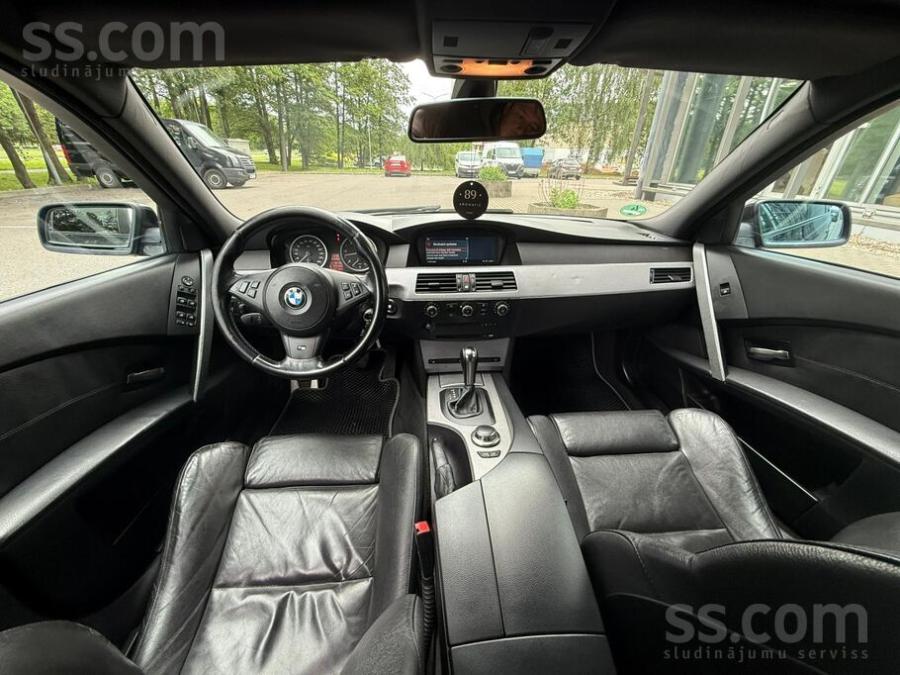 Black BMW 535 2006 in Riga, with an engine capacity of 3.00 L and mileage of 0 thousand km for 5500 €, photo 8 on AUTOMOTO.COM.LV