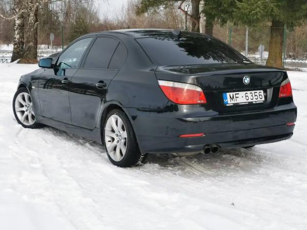 Black BMW 535 2007 in Kuldiga, with an engine capacity of 3.00 L and mileage of 452 thousand km for 4700 €, photo 4 on AUTOMOTO.COM.LV