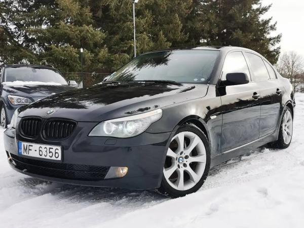 Black BMW 535 2007 in Kuldiga, with an engine capacity of 3.00 L and mileage of 452 thousand km for 4700 €, photo 1 on AUTOMOTO.COM.LV